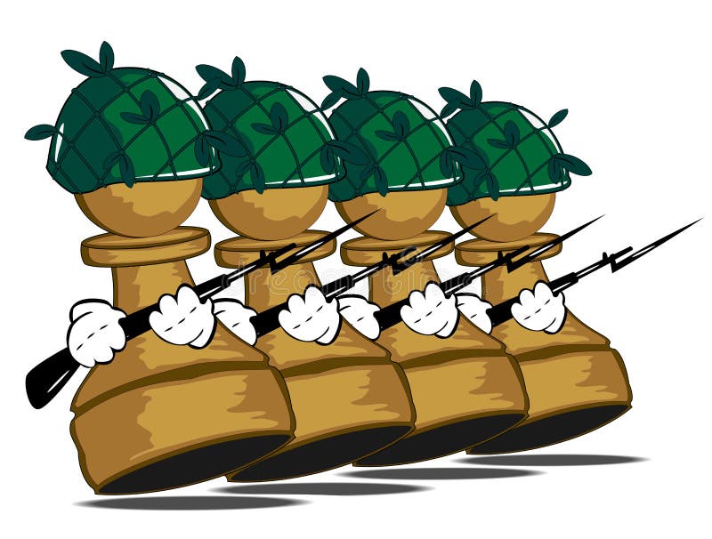 Army of pawns stock vector. Illustration of mate, tournament - 12579299