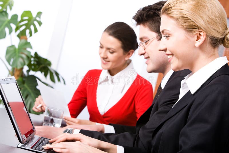 Row of people stock photo. Image of sitting, hand, businessman - 5144374