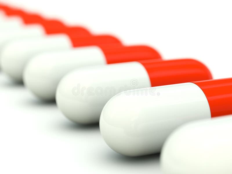 Row of pills stock illustration. Illustration of pill - 16980554