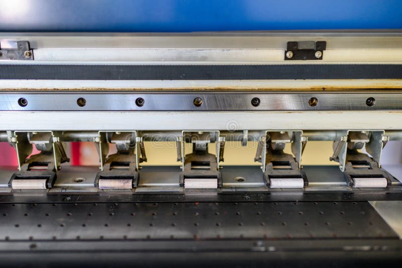 Row of Platform Rail Lock of Inkjet Printer Stock Photo - Image of ...