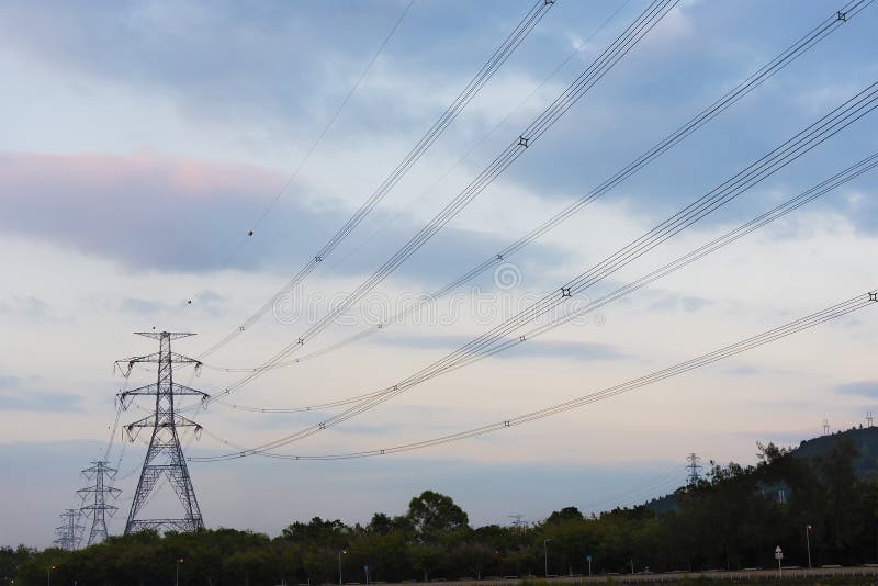 Power pylon and power line stock photo. Image of cable - 260279032