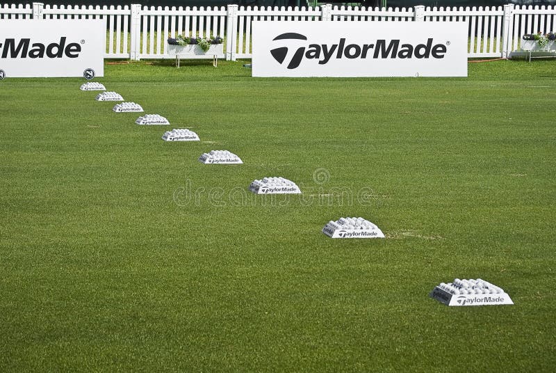 Row of Practice Balls - Taylormade Editorial Stock Photo - Image of ...