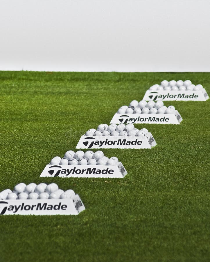 Row of Practice Balls - Taylormade Editorial Stock Photo - Image of ...