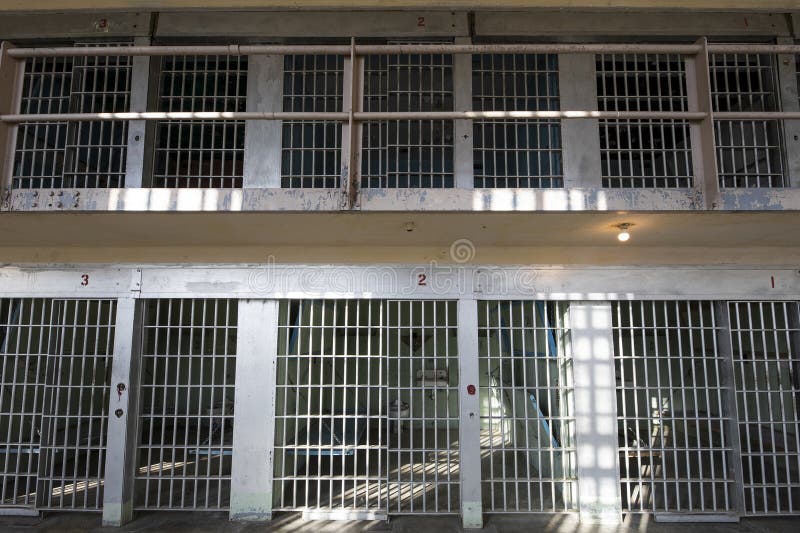 Row of prison cells stock image. Image of isolated, prisoner - 318239521