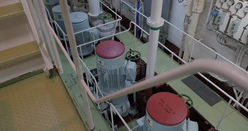 Row of Pump with Electric Motors in Engine Room Stock Footage - Video ...