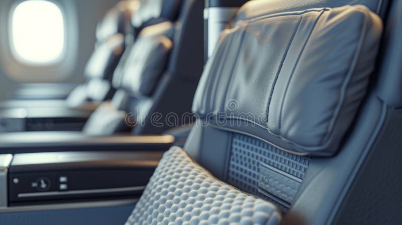 A Row of Reclining Seats with Adjustable Headrests Perfect for those ...