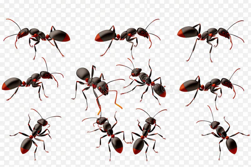 Row of Red Ants are Shown in a Row. Stock Image - Image of brown ...