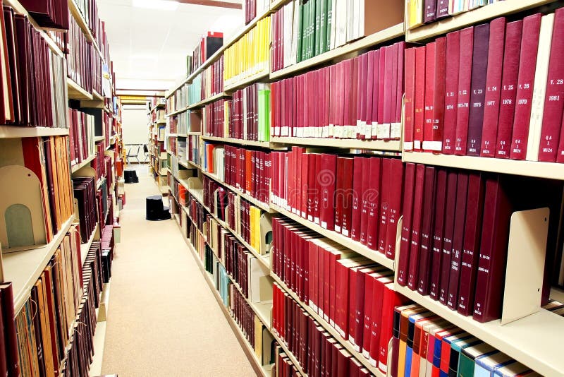 Library stacks stock photo. Image of stacks, library, perspective - 5441520