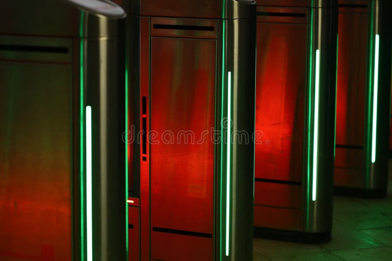 Green Car Lights at Night. Long Exposure Stock Image - Image of ...