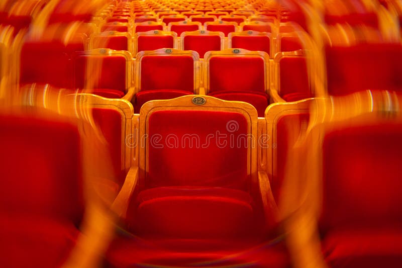 Row of Red Seats in Theatre Stock Photo - Image of music, color: 293629112