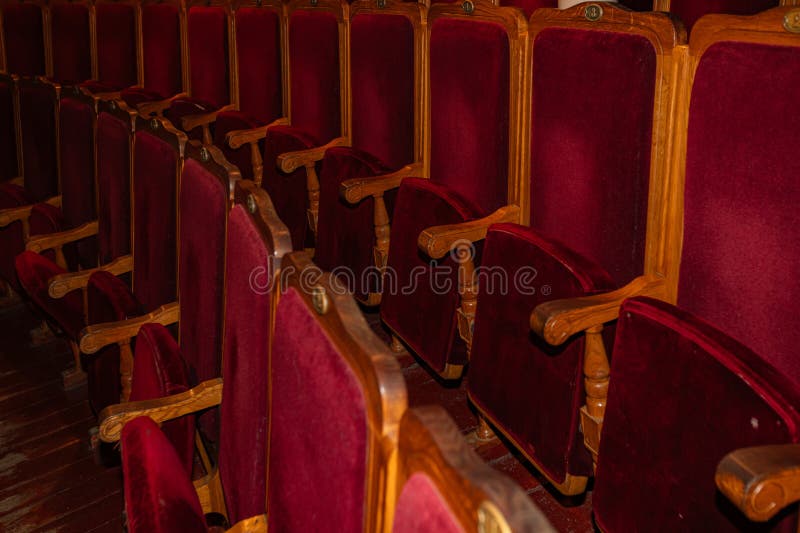 Row of Red Seats in Theatre Stock Image - Image of cinema, architecture ...