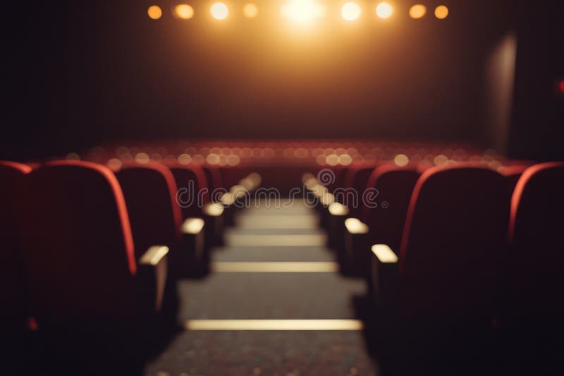 Row of Red Seats in Theatre for Design Purpose Stock Photo - Image of ...
