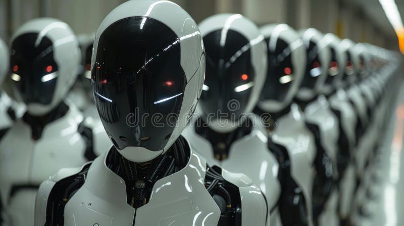 Line Robots Lined Up Store Stock Photos - Free & Royalty-Free Stock ...