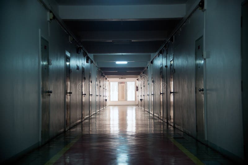 Row of Room for Accommodation, Many Doors. Stock Image - Image of path ...