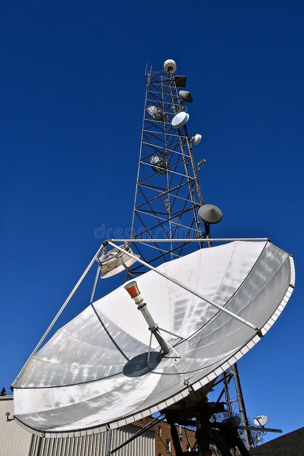 Row of satellite dishes stock photo. Image of telecommunication - 112404654