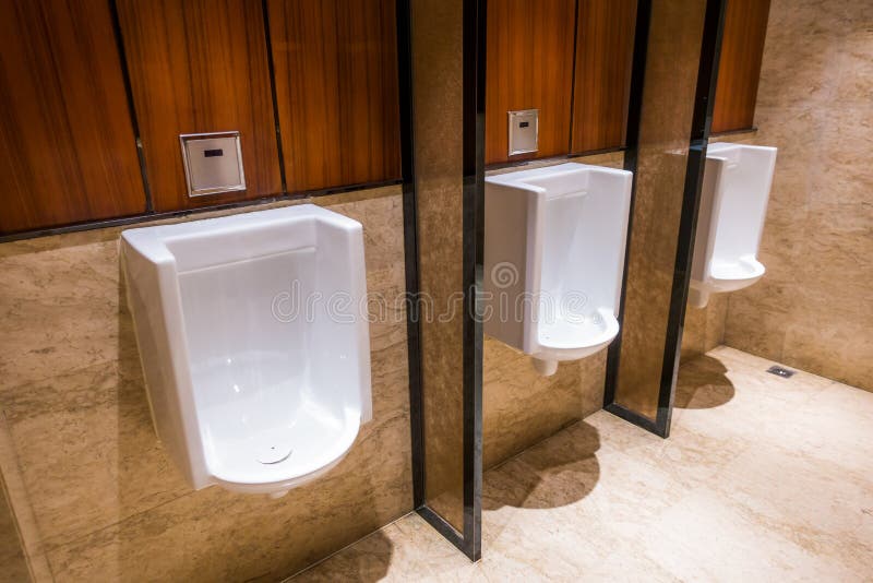 Automatic flush urinal stock image. Image of automatic - 120973987