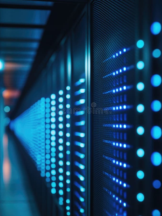 Data Center Servers Row stock photo. Image of technology - 385386916