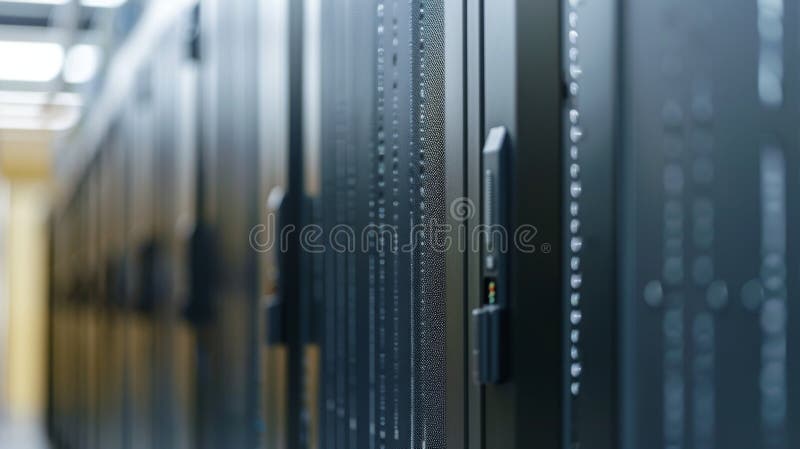 Row of Servers in a Data Center Stock Photo - Image of business, data ...