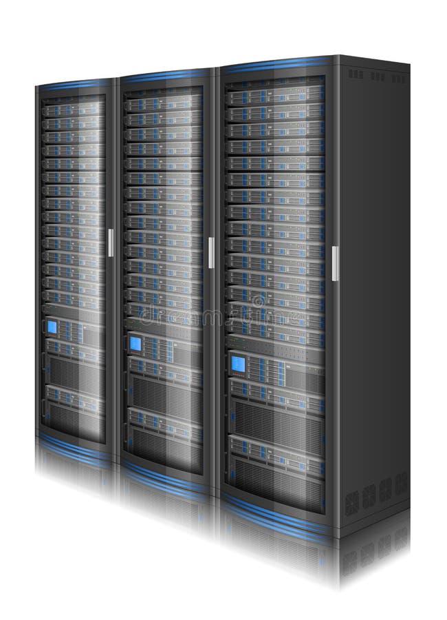 Server Rack stock vector. Illustration of hardware, grey - 18210137