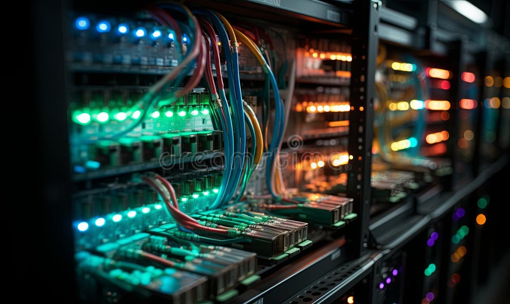 Row of Servers in Server Room Stock Image - Image of connectivity, machinery: 340787803