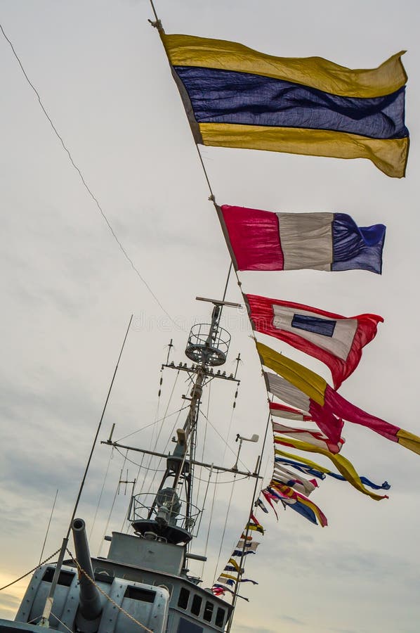 Row ship flag signa stock photo. Image of sign, naval - 58482724