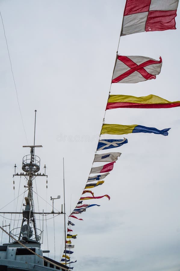 Row ship flag signal stock photo. Image of boat, ship - 58483276