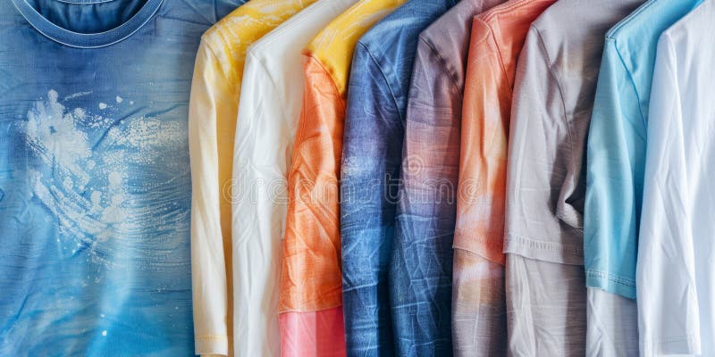 Row of Shirts Featuring an Array of Colors and Patterns, Offering ...