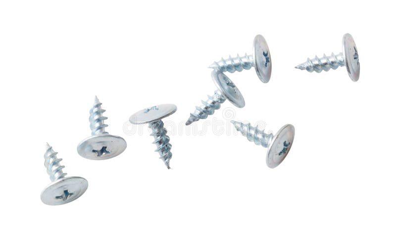 A Row of Six Screws are Shown in a Row Stock Image - Image of build ...