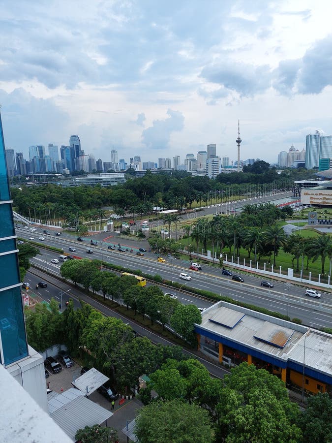 A Row of Skyscrapers from the 10th Floor Stock Image - Image of ...