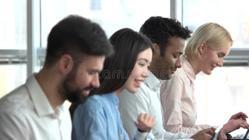 Office Workers Doing a High Five. Stock Footage - Video of colleague ...