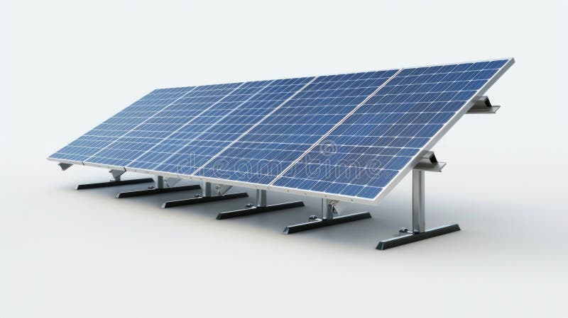Row of Solar Panels Stacked on Top of Each Other, Renewable Energy ...