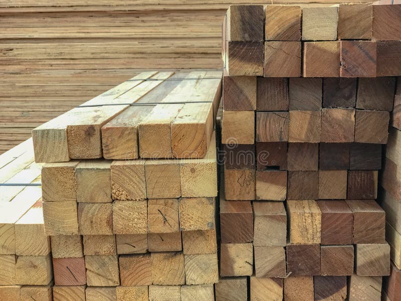 Row Stack of Wood in Warehouse Stock Photo - Image of environment ...