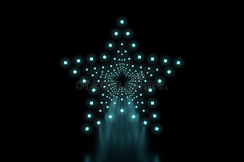 Row of Star Shaped Blue LED Lights Stock Illustration - Illustration of ...