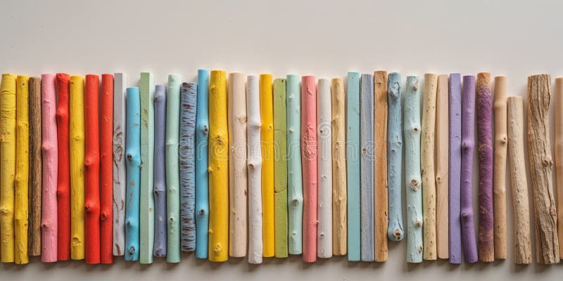 Row Sticks Different Colors Sizes Stock Photos - Free & Royalty-Free ...