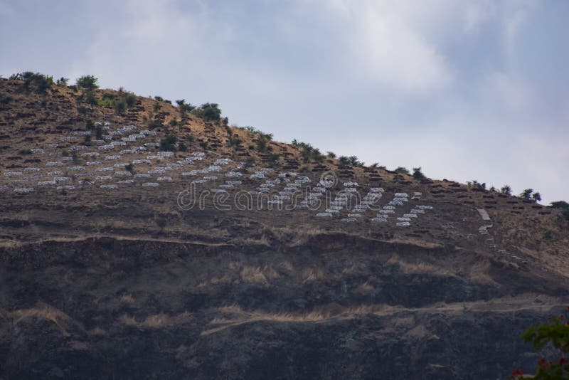 Row Structures Built on the Hill Stock Image - Image of moutain ...