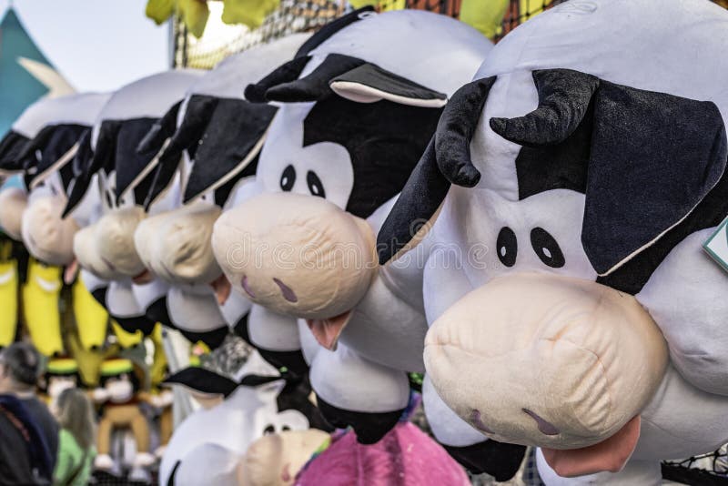 A Row of Stuffed Animal Prizes Stock Photo - Image of fair, animals ...