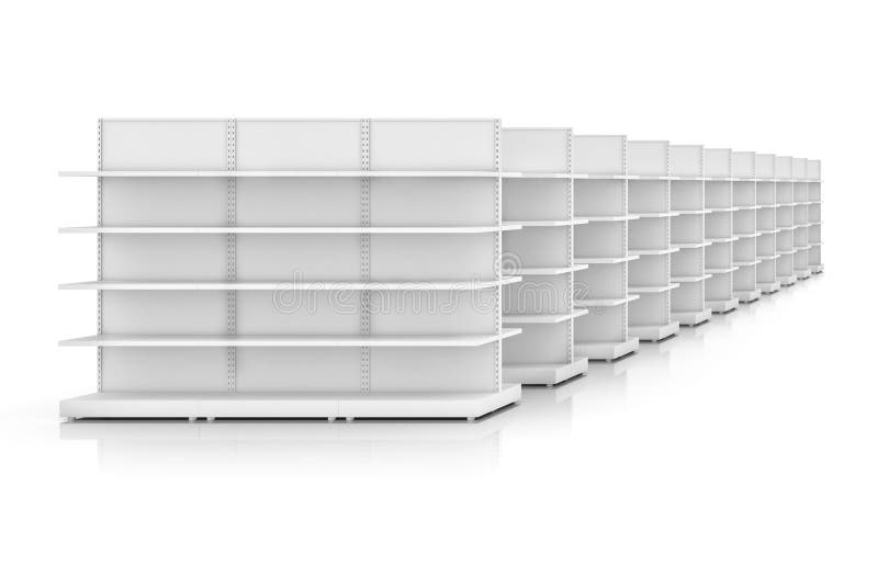 Row of supermarket shelves stock image. Image of clean - 82573159