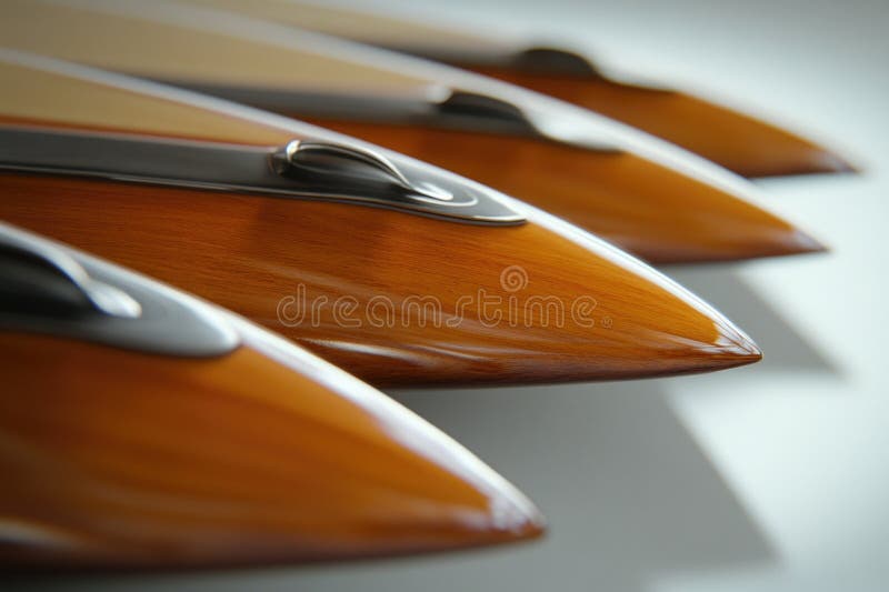 A Row of Surfboards Lined Up Against a Wall, Ready for Use Stock Image ...