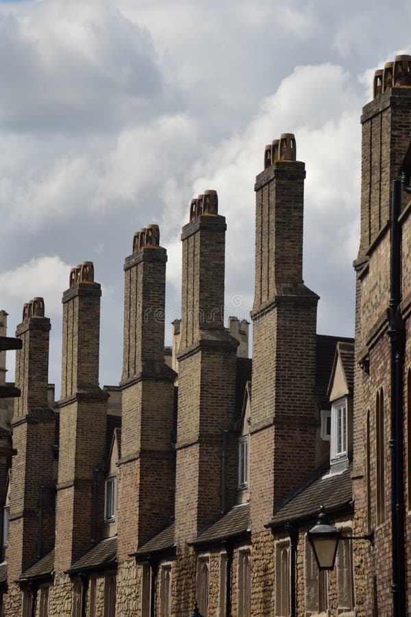 Row of tall chimneys stock photo. Image of building, coal - 26087898