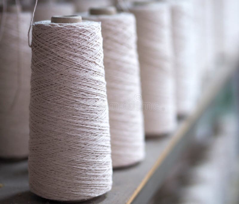Row of Textile Threads Industry . Stock Image - Image of manufacture ...