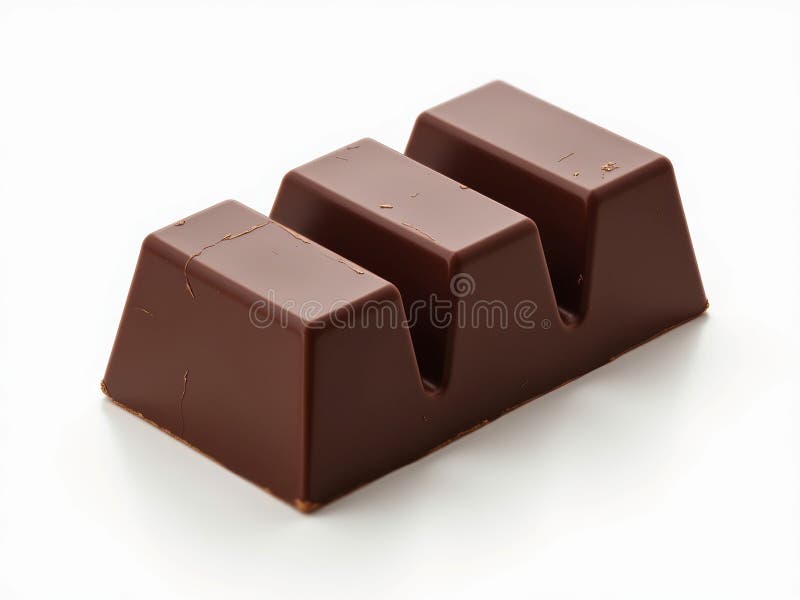 A Row of Tightly Packed, Uniform Chocolate Segments on a Neutral Gray ...