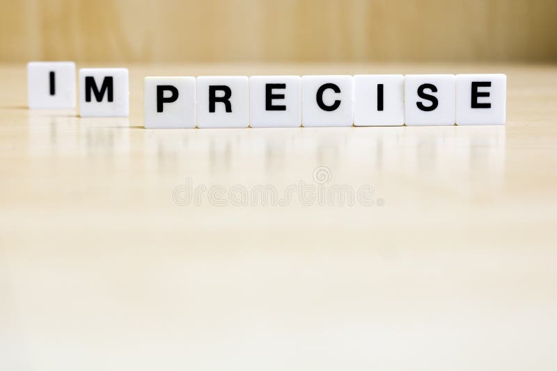 A Row of Tiles Forming the Word Precise. Stock Photo - Image of blocks ...