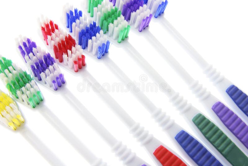 Row of Toothbrushes stock photo. Image of still, closeup - 9056264