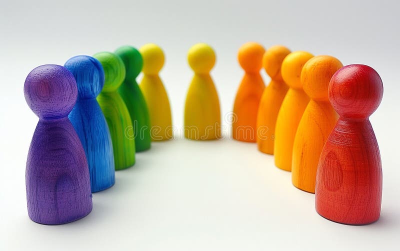 A Row of Toy People in Different Colors,DEI Strategy,Diversity, Equity ...