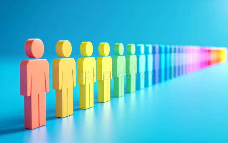 A Row of Toy People in Different Colors,DEI Strategy,Diversity, Equity ...