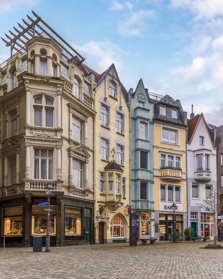 Row of Traditional Buildings in Aachen, Germany Editorial Photography ...
