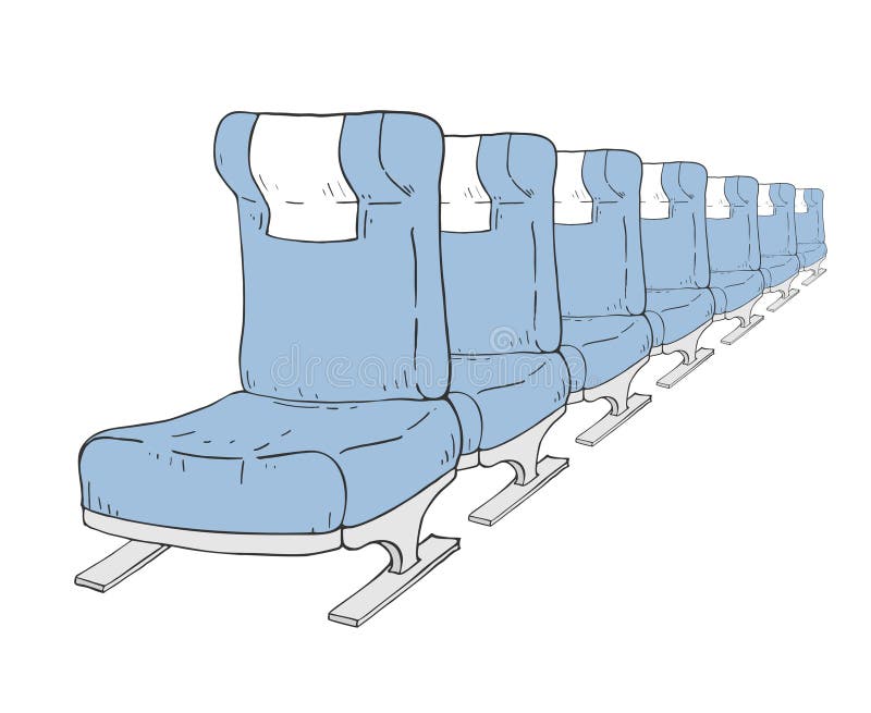 Row of train seats stock vector. Illustration of seats - 290276785