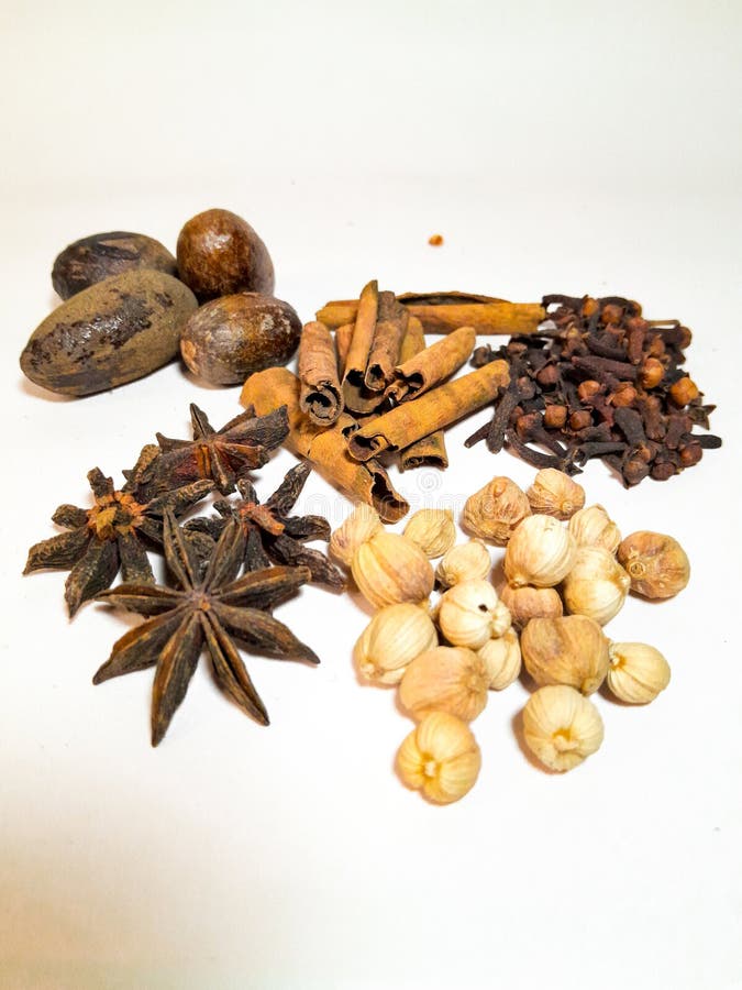 Row of Various Aromatic Spices, Concept of Spices Full of Flavors and ...