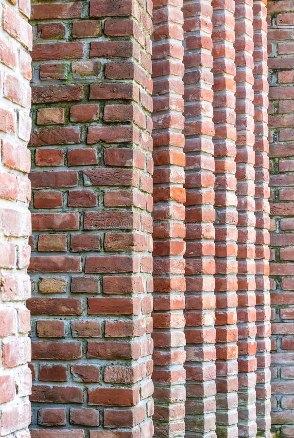 Vertical Brick Wall Pattern Stock Image - Image of heap, foreground ...