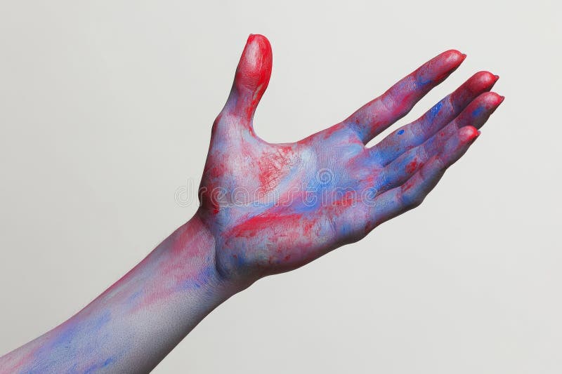 A Row of Vibrant Hands Positioned Against a See-through Background ...